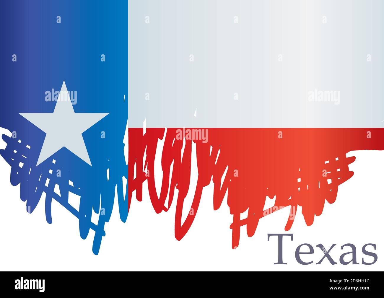 Flag of Texas, State of Texas. Bright, colorful vector illustration ...