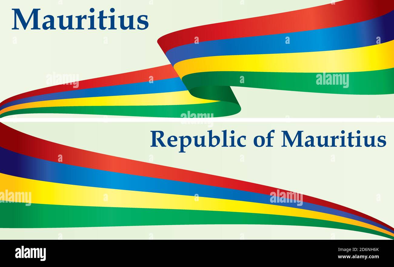 Flag of Mauritius, Republic of Mauritius. Template for award design, an ...