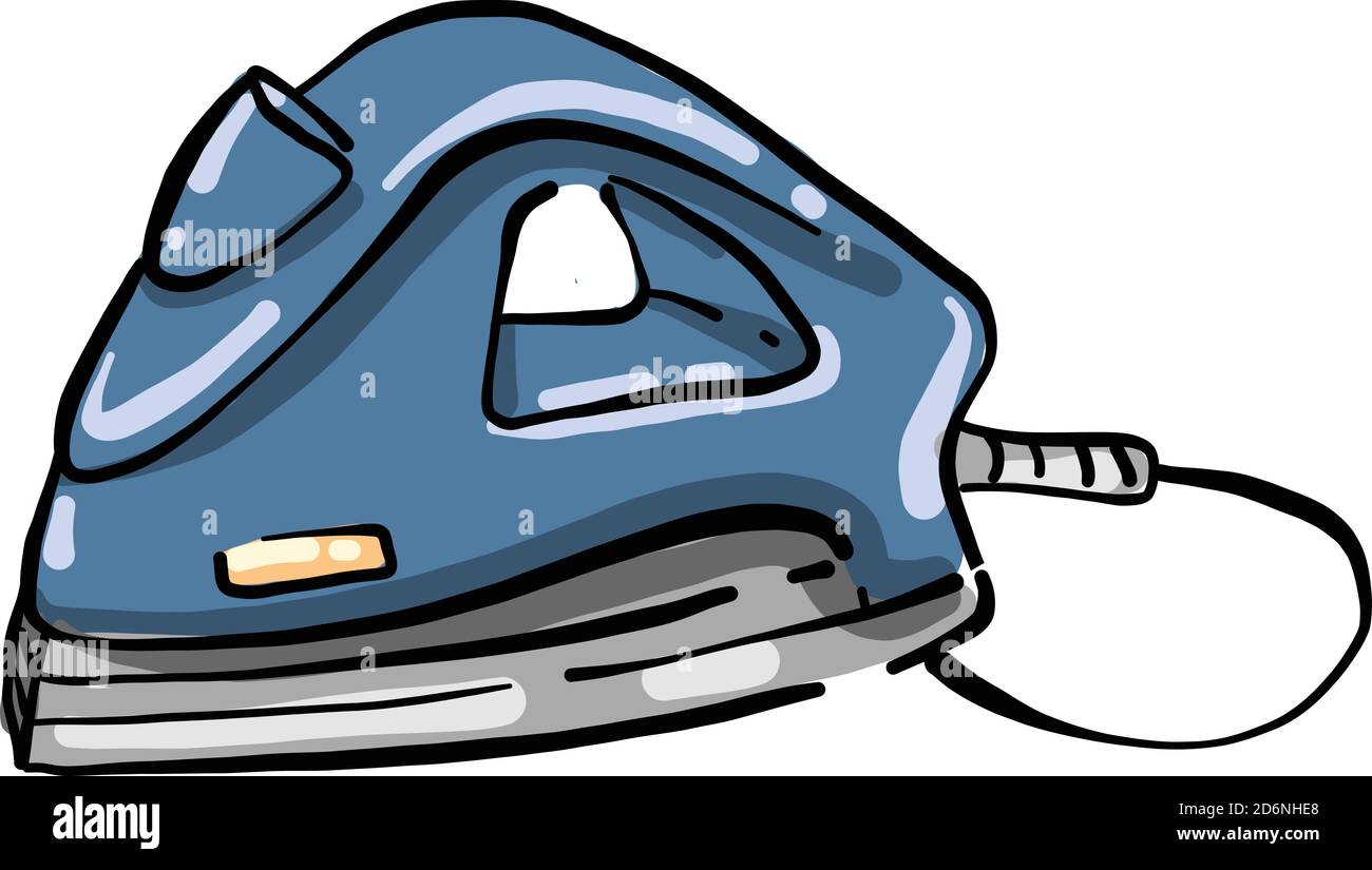 Clothing iron, illustration, vector on white background Stock Vector ...