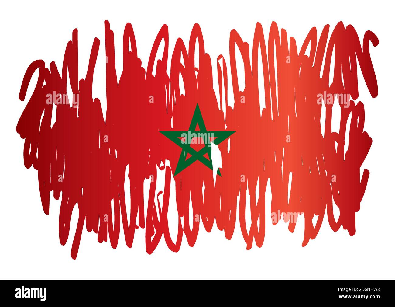 Flag of Morocco, Kingdom of Morocco. Bright, colorful vector ...