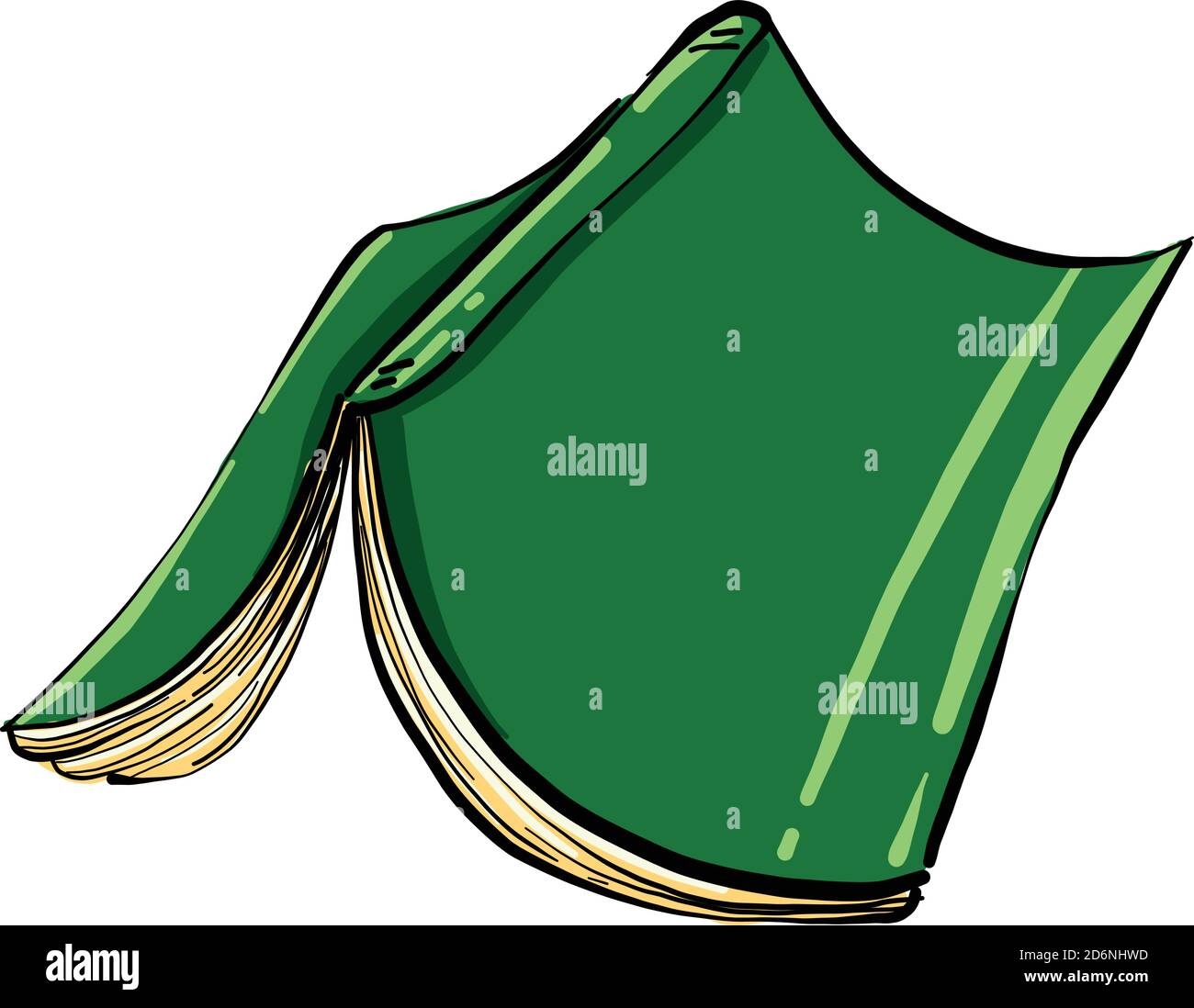 Green book, illustration, vector on white background Stock Vector Image ...