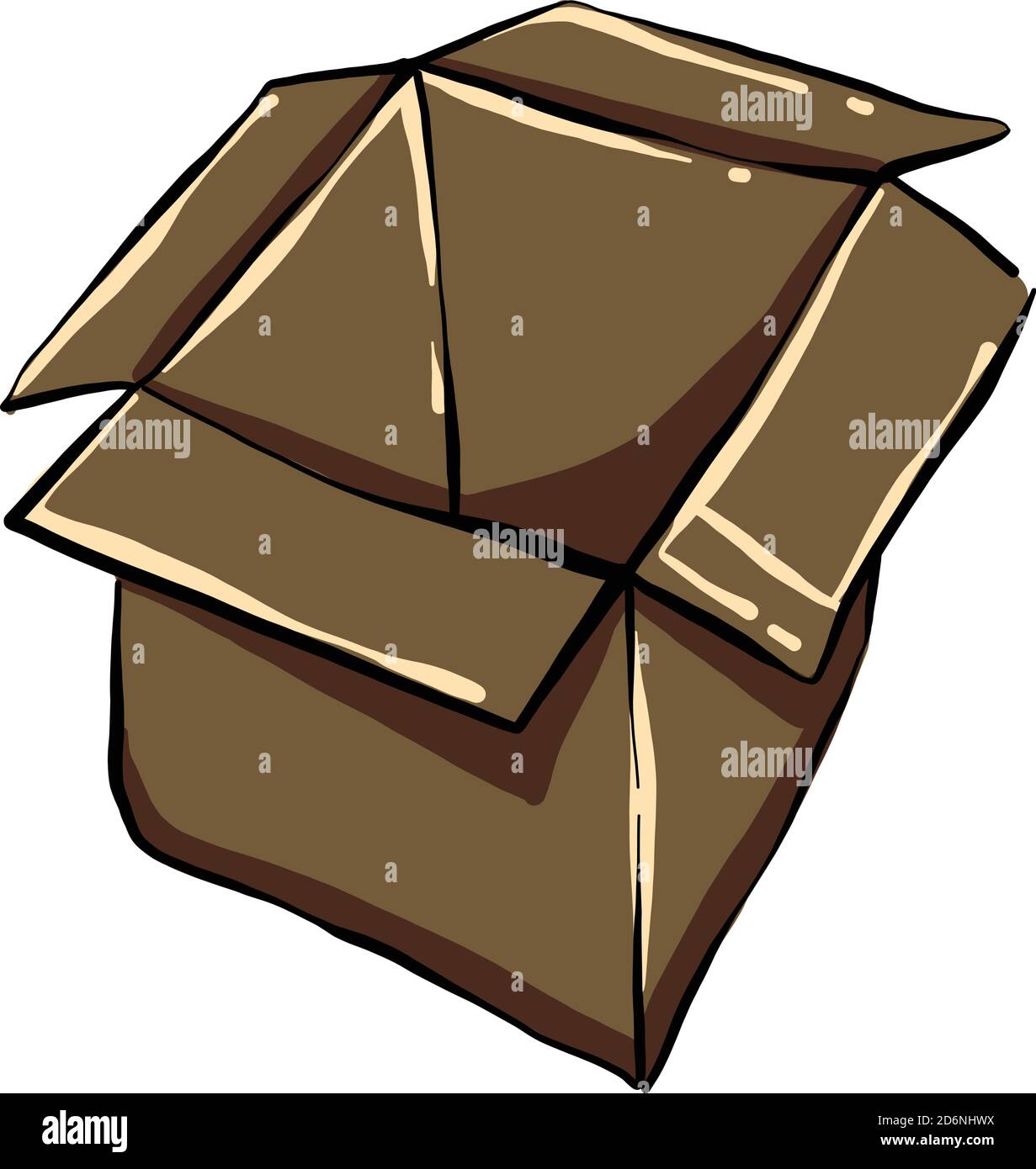 Empty box, illustration, vector on white background Stock Vector Image ...