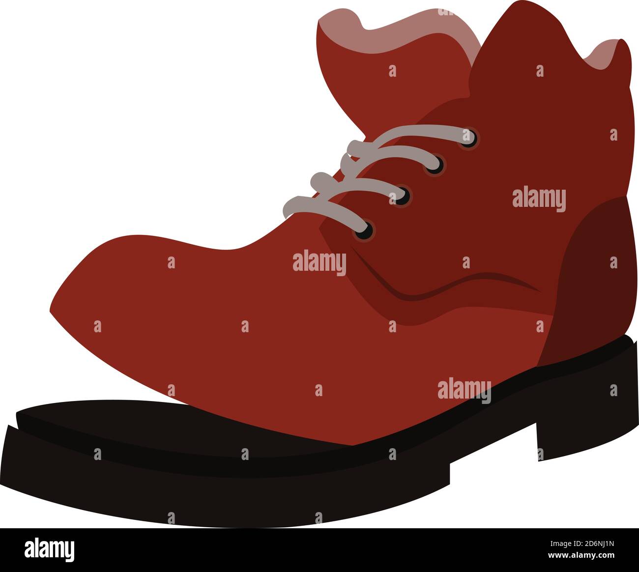 Old boot, illustration, vector on white background Stock Vector Image ...