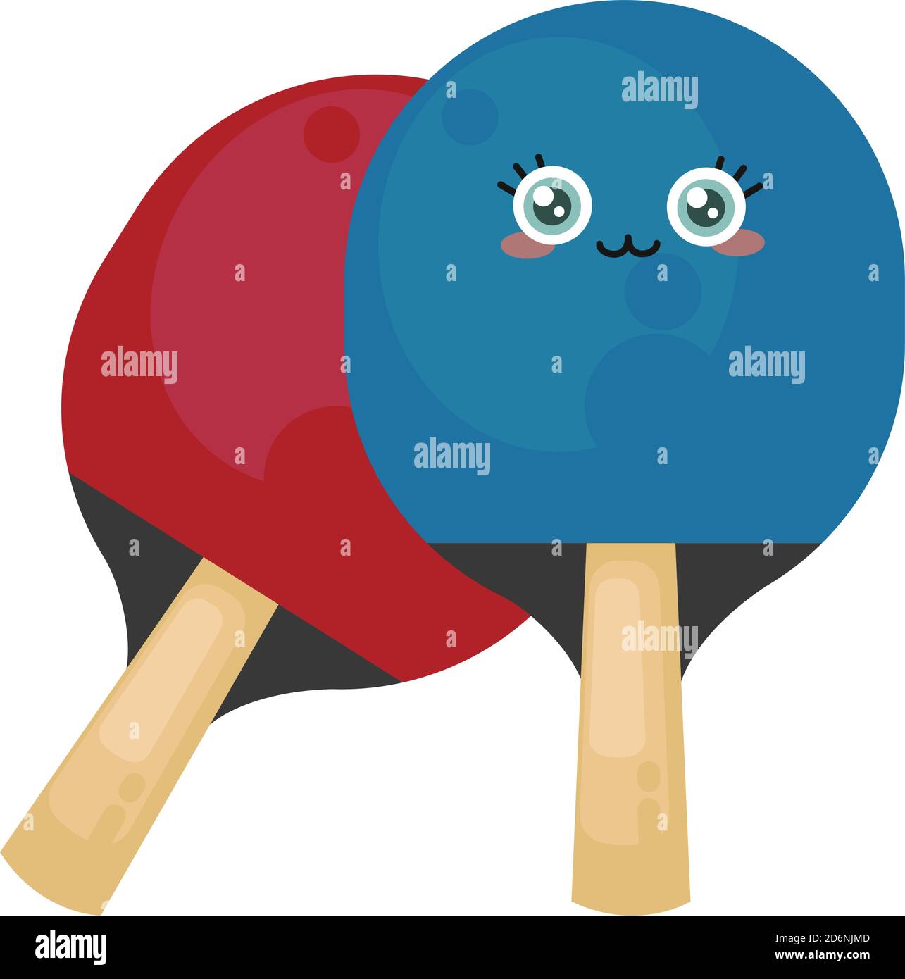 Ping pong racket, illustration, vector on white background Stock Vector ...