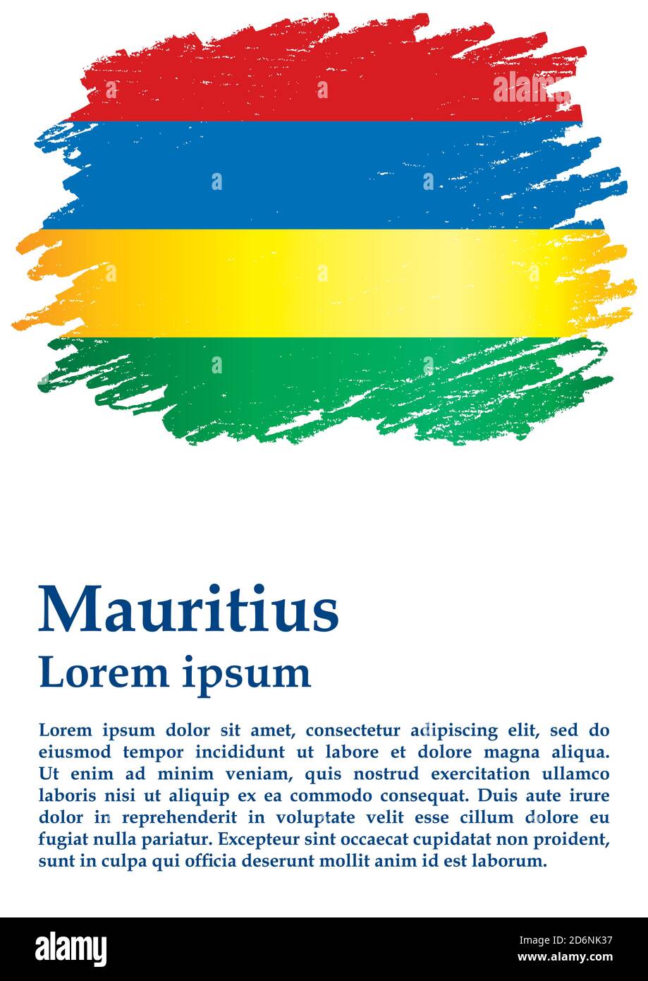 Flag of Mauritius, Republic of Mauritius. Template for award design, an ...