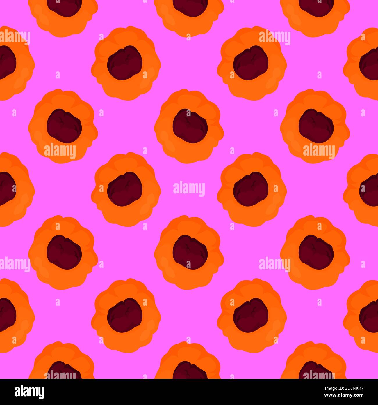 Orange watercolor flowers Stock Vector Images - Alamy