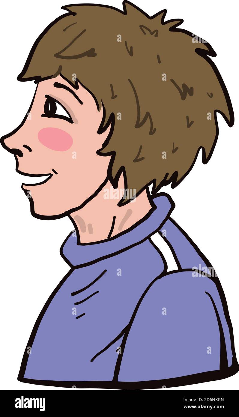 Side profile, illustration, vector on white background Stock Vector ...