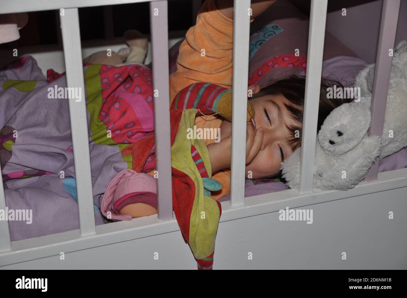 Little boy waking up Stock Photo - Alamy