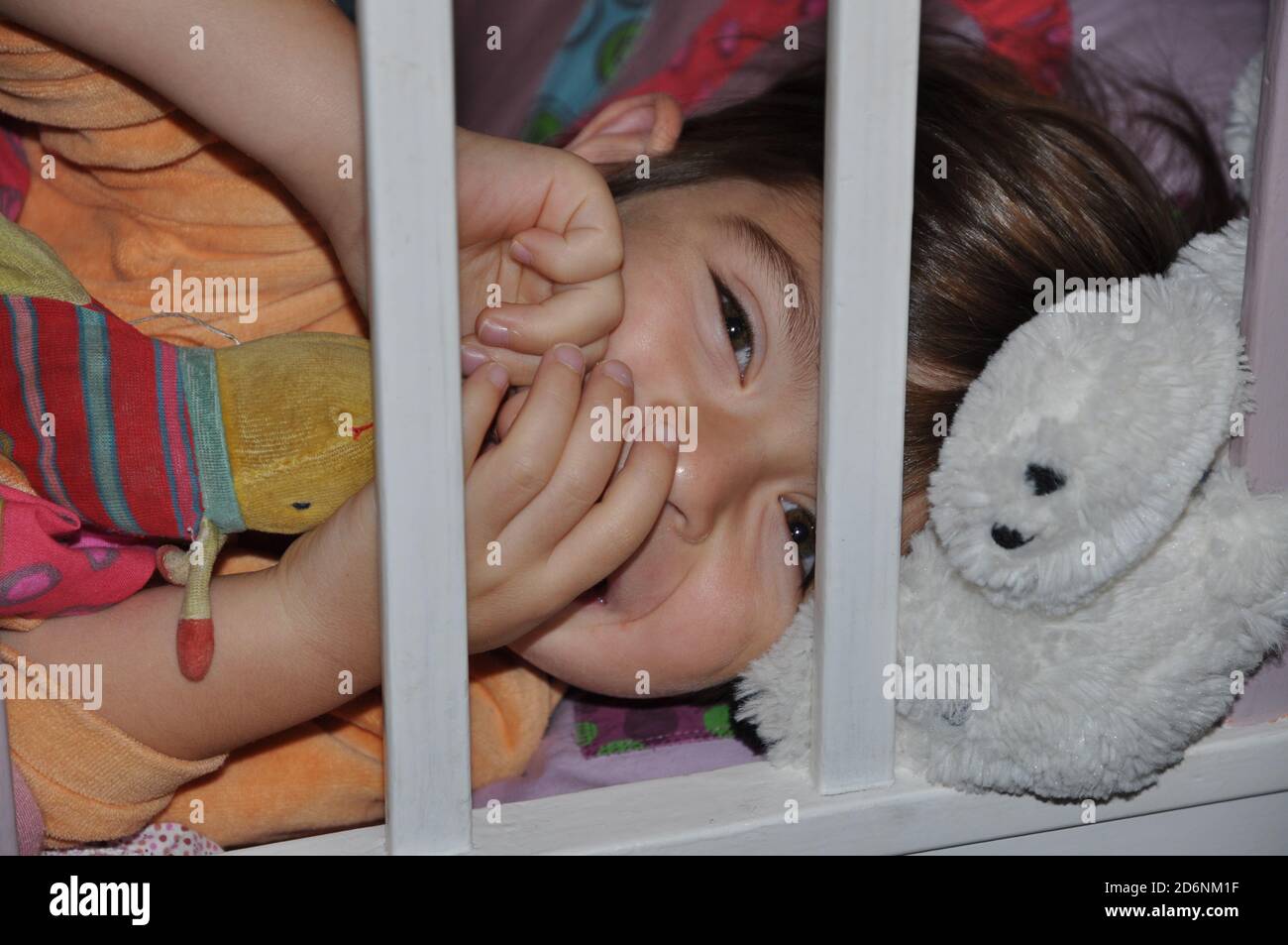 Little boy waking up Stock Photo - Alamy