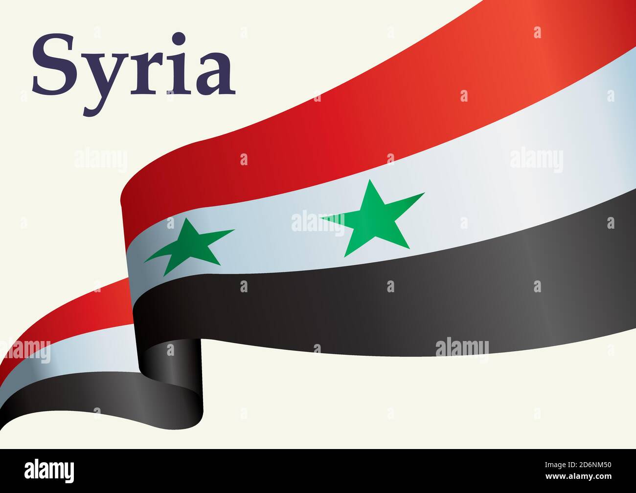 Flag of Syria, Syrian Arab Republic. Bright, colorful vector ...