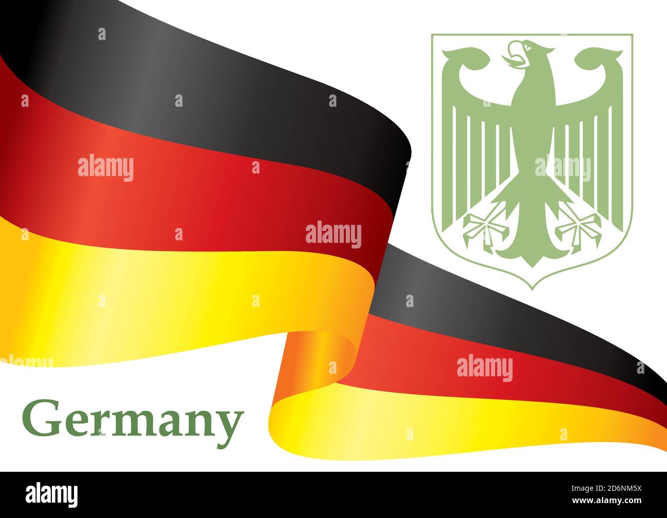 Flag of Germany, Federal Republic of Germany. Bright, colorful vector ...
