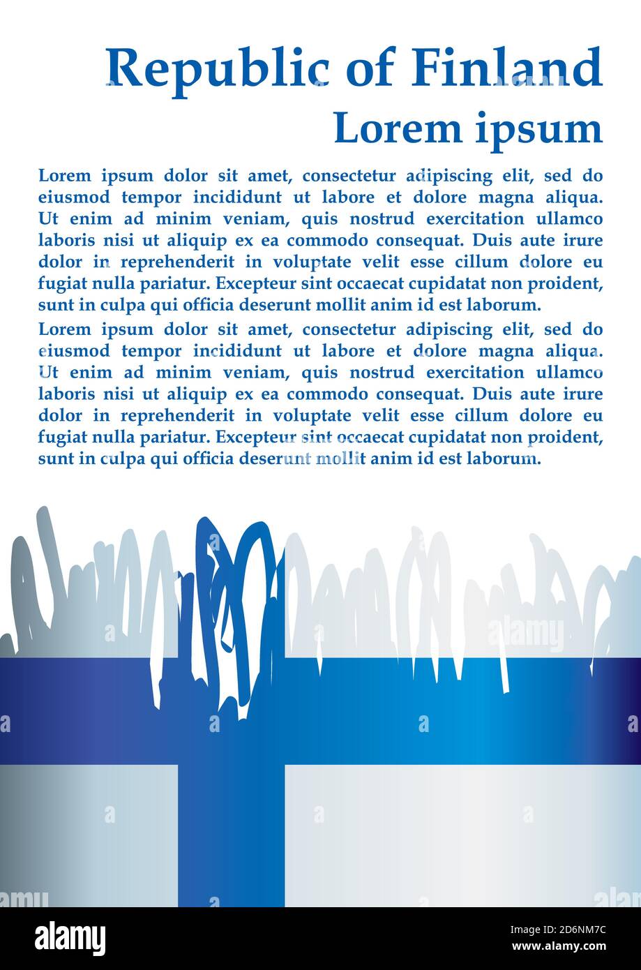 Flag of Finland, Republic of Finland. Template for award design, an ...