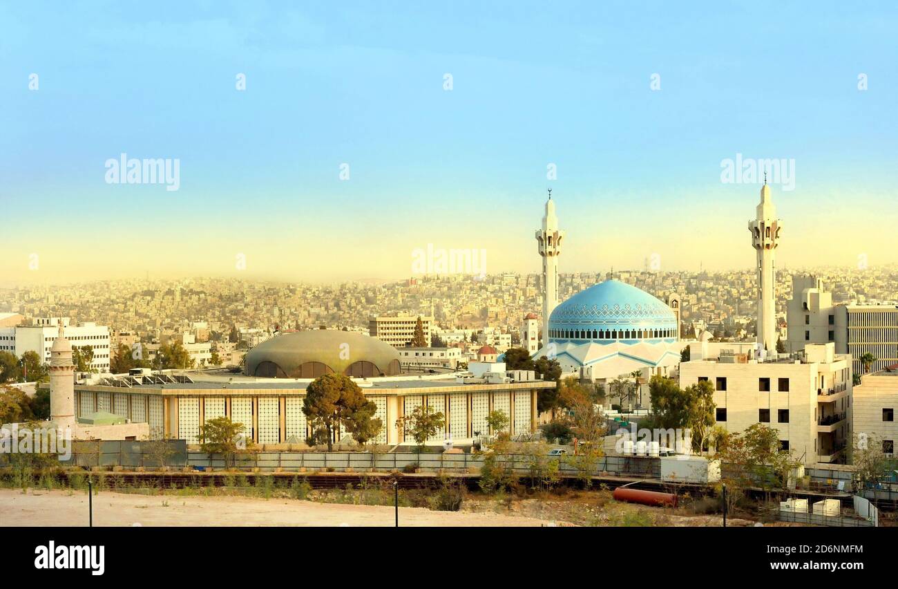 King Abdullah Mosque in Amman Jordan Stock Photo - Alamy
