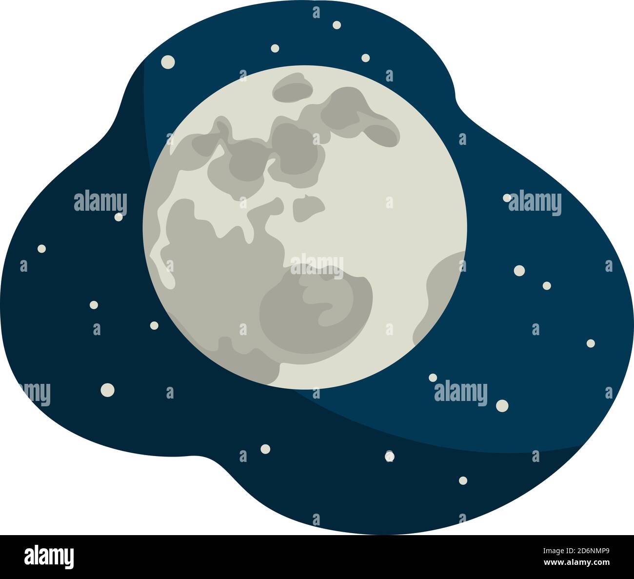 Full moon, illustration, vector on white background Stock Vector Image ...
