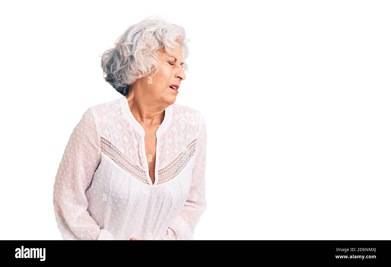 Woman Stomach Ache Elderly Cut Out Stock Images And Pictures Alamy
