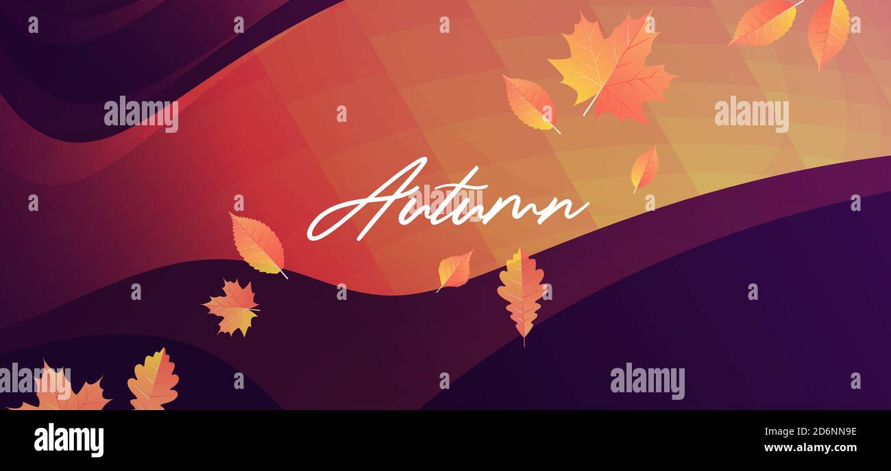 Horizontal colorful background with abstract liquid layers and fall ...
