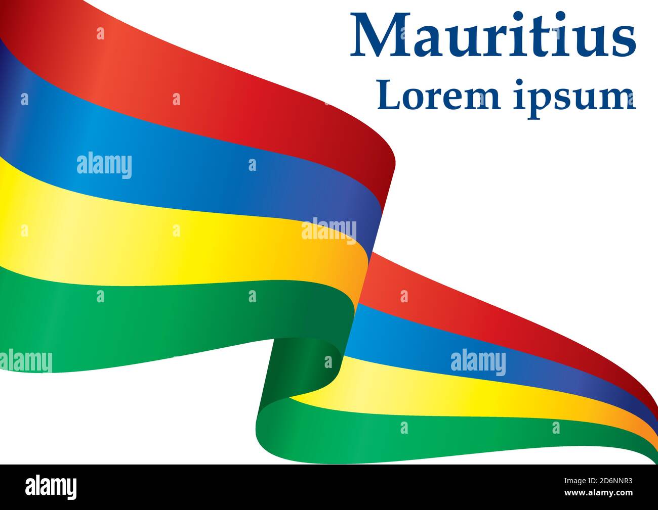 Flag of Mauritius, Republic of Mauritius. Bright, colorful vector ...