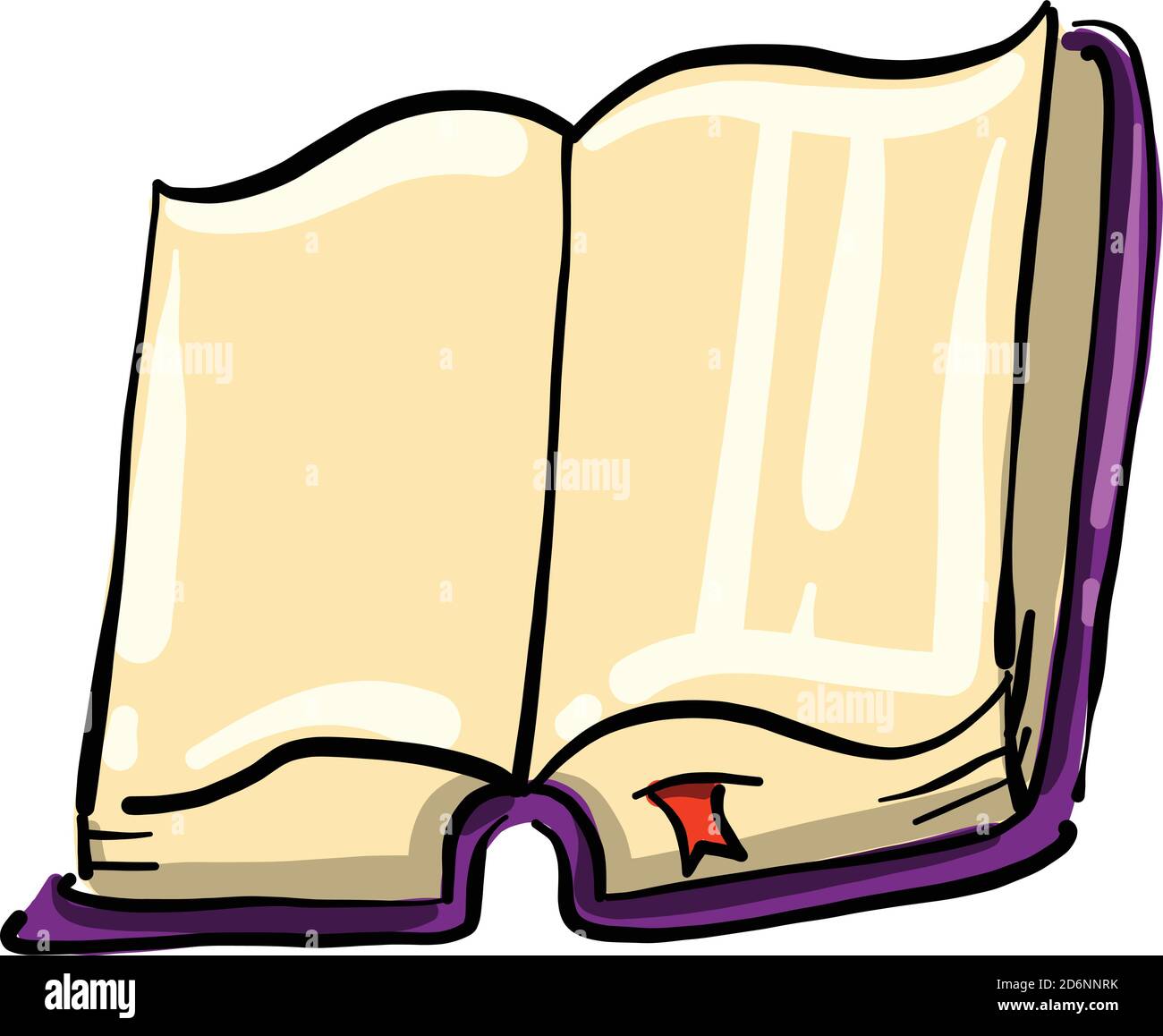 Open book, illustration, vector on white background Stock Vector Image ...