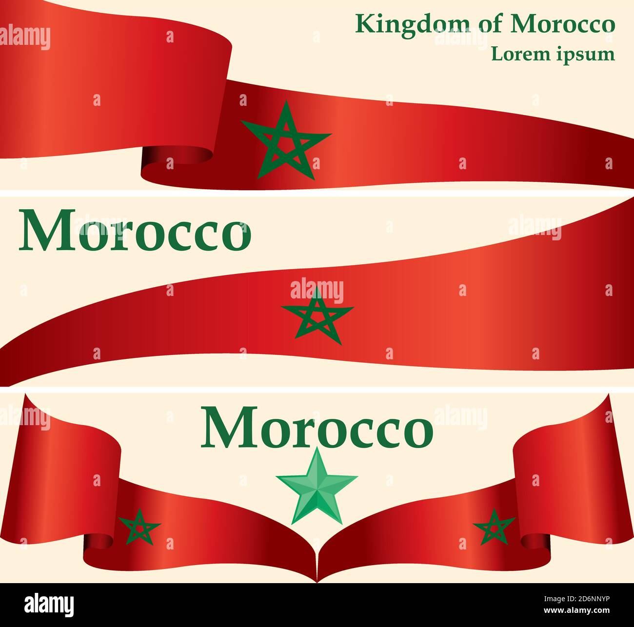 Flag of Morocco, Kingdom of Morocco. template for award design, an ...