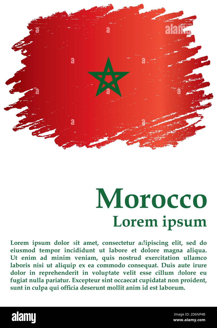 Flag of Morocco, Kingdom of Morocco. template for award design, an ...