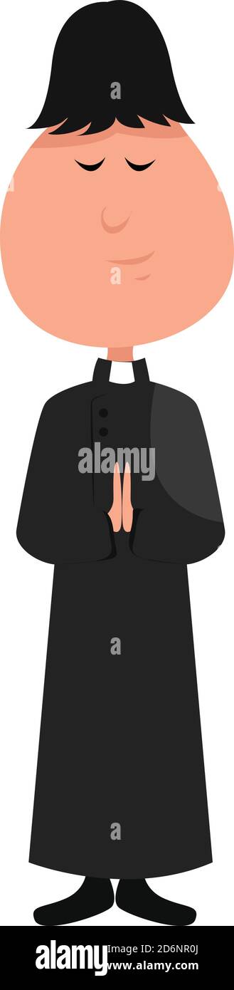 Cartoon catholic priest on white hi-res stock photography and images ...