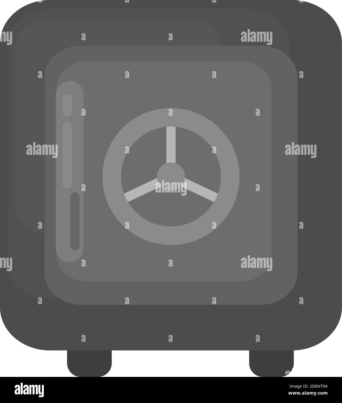 Grey safe, illustration, vector on white background Stock Vector Image ...