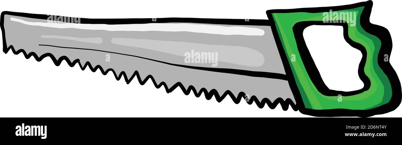 Saw green handle on background hi-res stock photography and images - Alamy