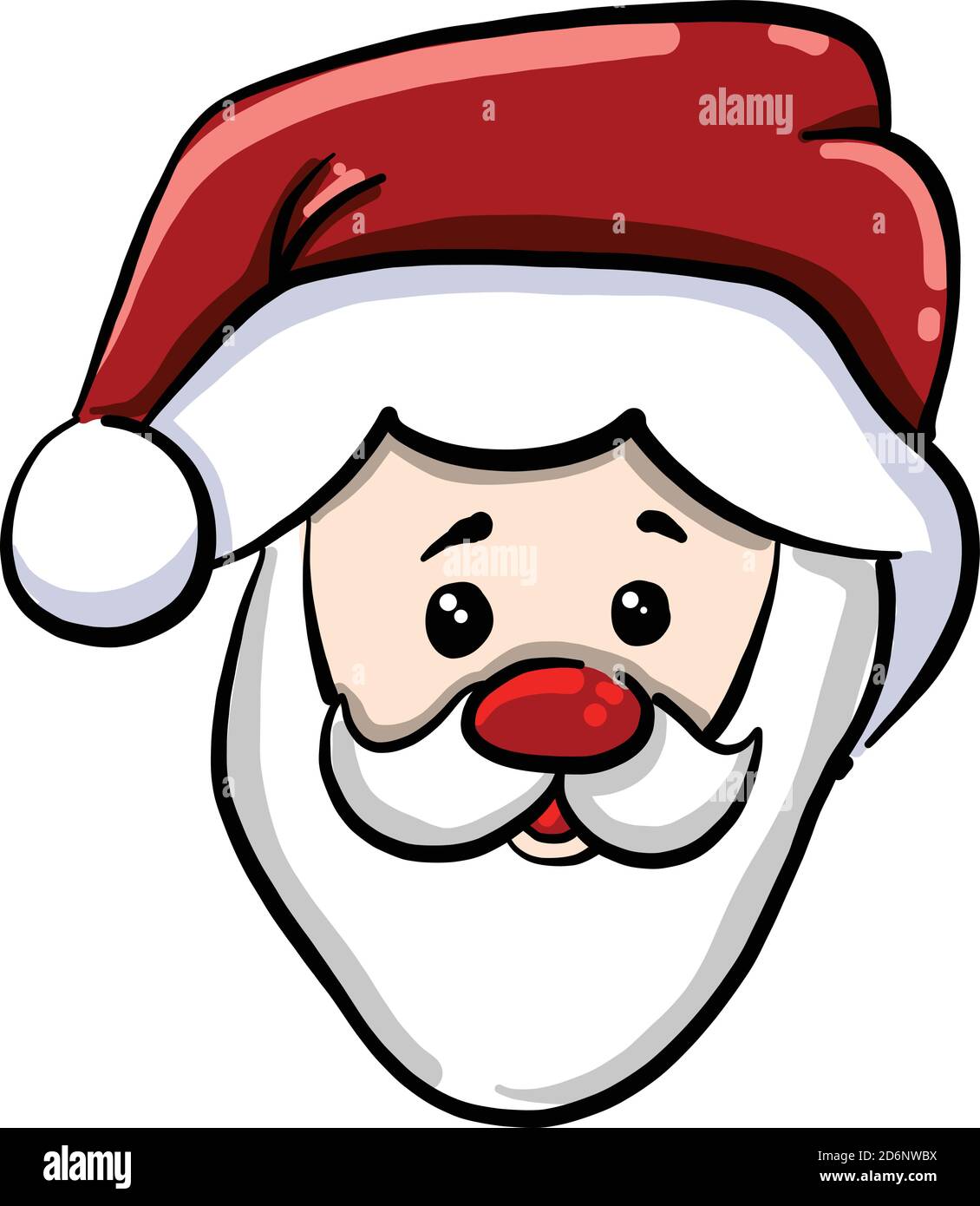 Santa Claus, illustration, vector on white background Stock Vector ...