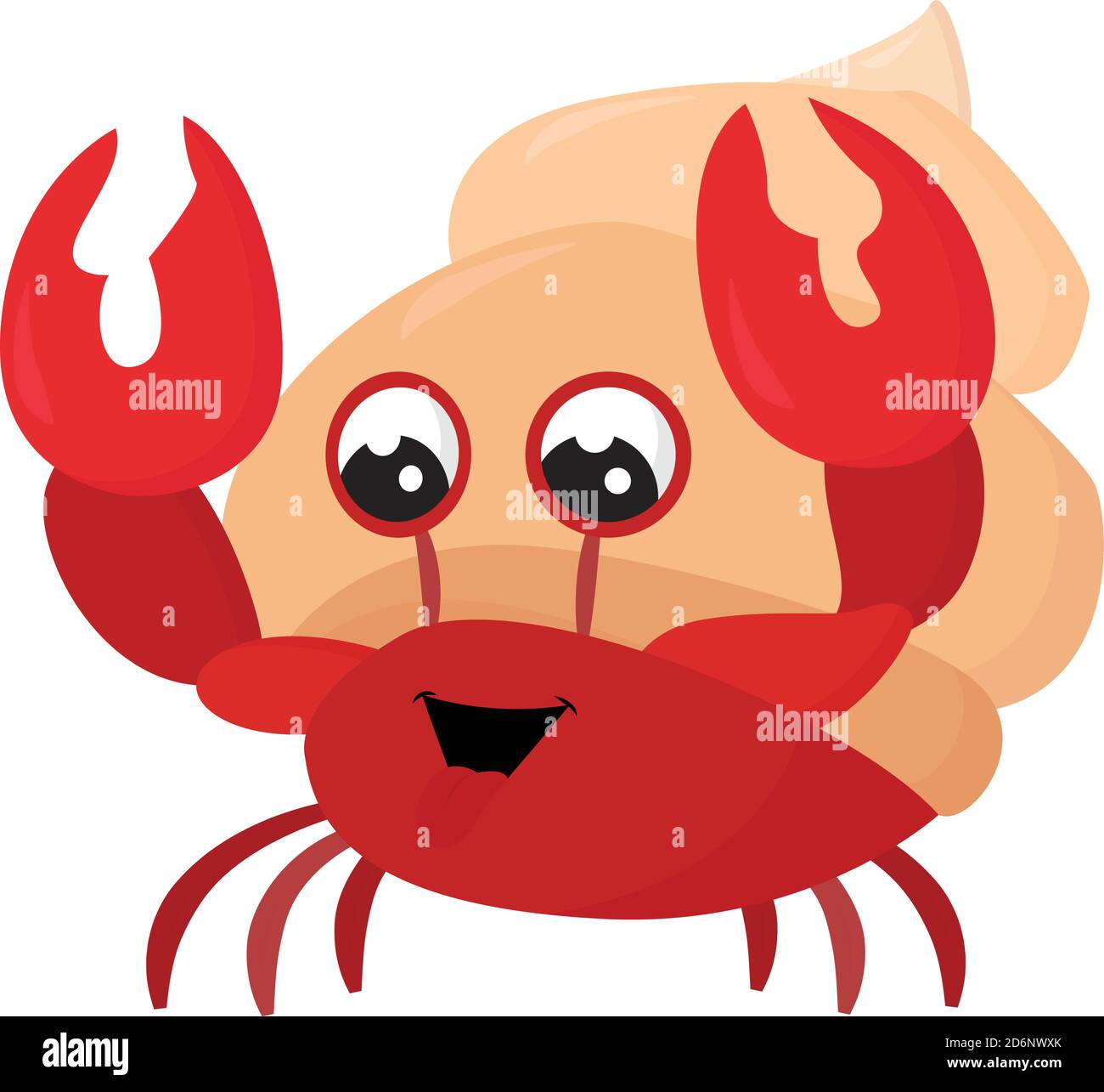Sea snail, illustration, vector on white background Stock Vector Image ...