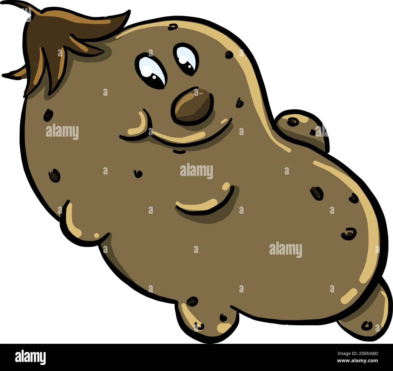 Cartoon illustration potato vegetable food hi-res stock photography and ...