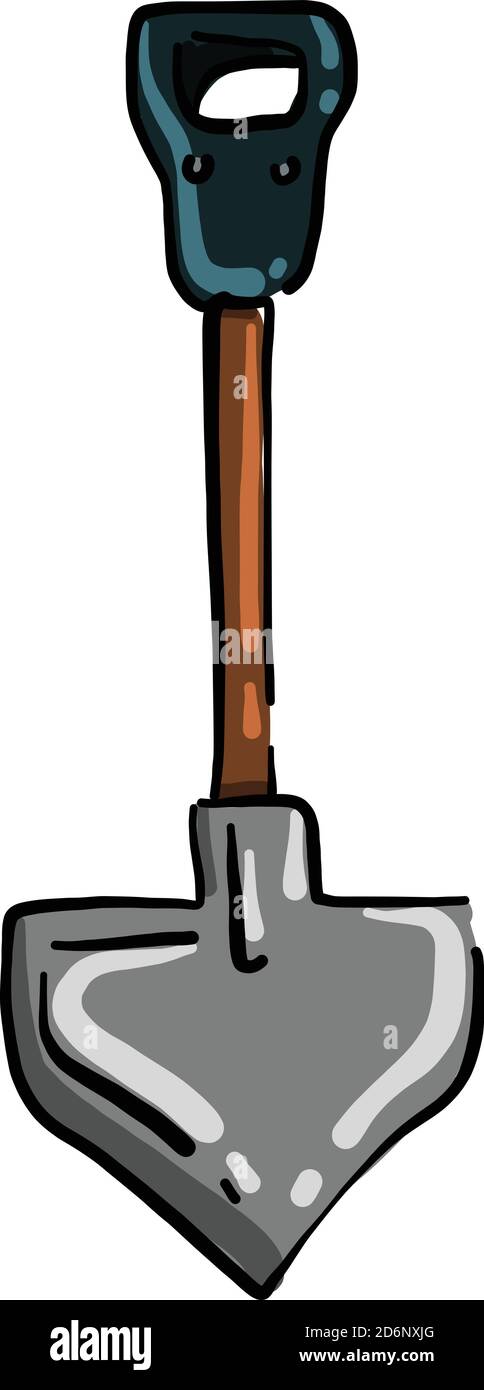 Small shovel, illustration, vector on white background Stock Vector ...