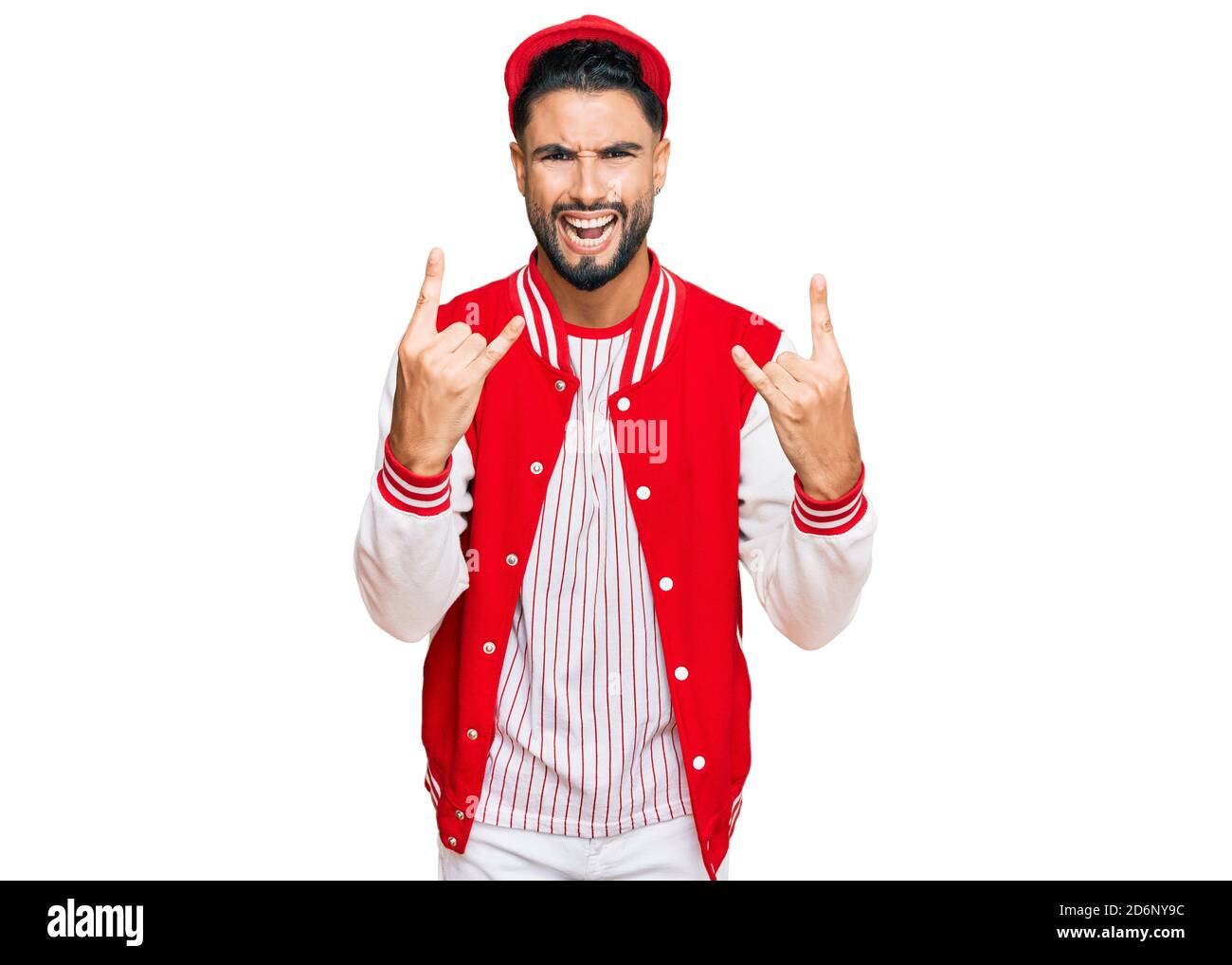 Middle finger gesture young cap hi-res stock photography and images - Alamy