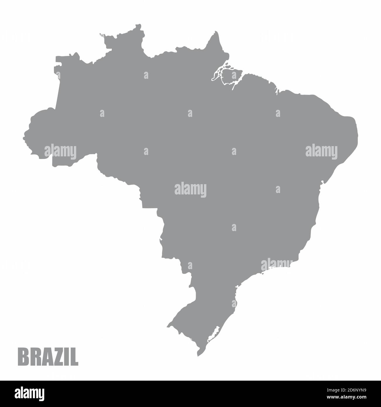 Simple brazil political map Cut Out Stock Images & Pictures - Alamy