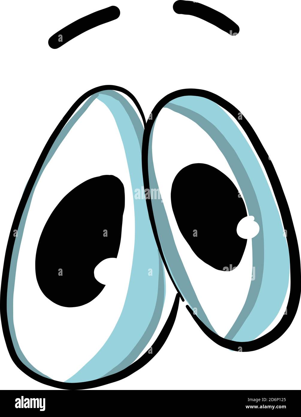 Surprised eyes, illustration, vector on white background Stock Vector ...