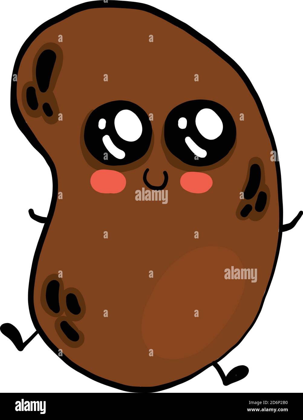 Cute little bean, illustration, vector on white background Stock Vector ...