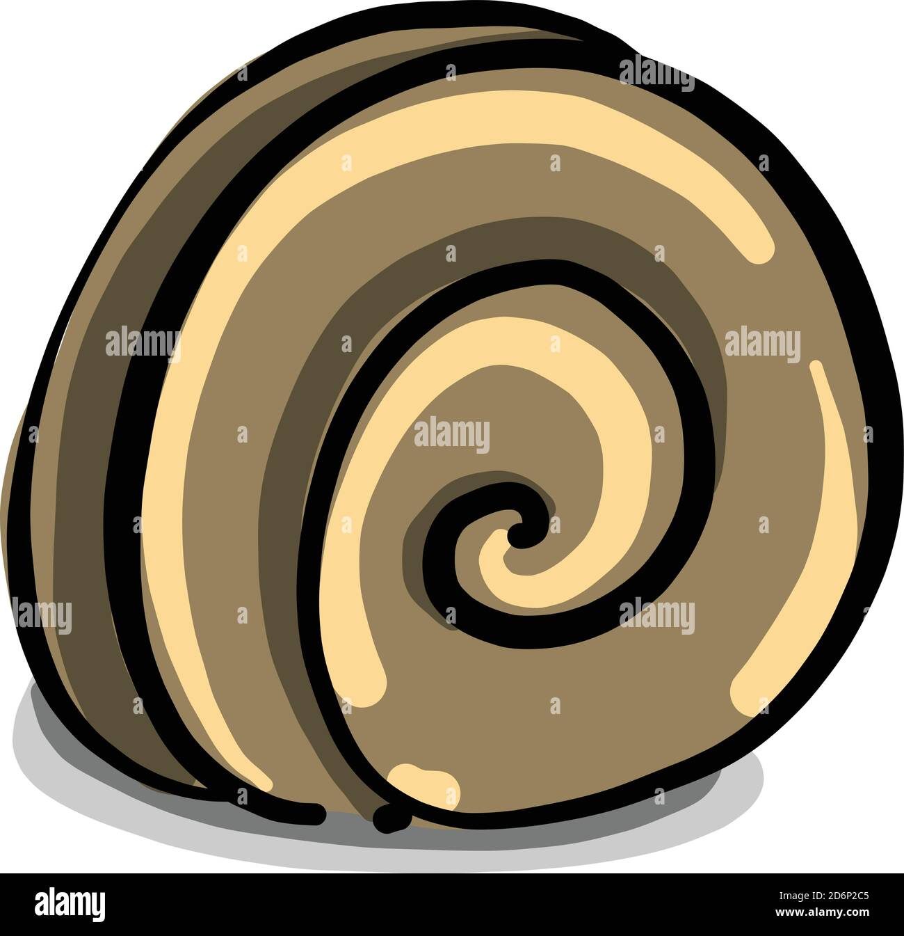 Brown shell, illustration, vector on white background Stock Vector ...