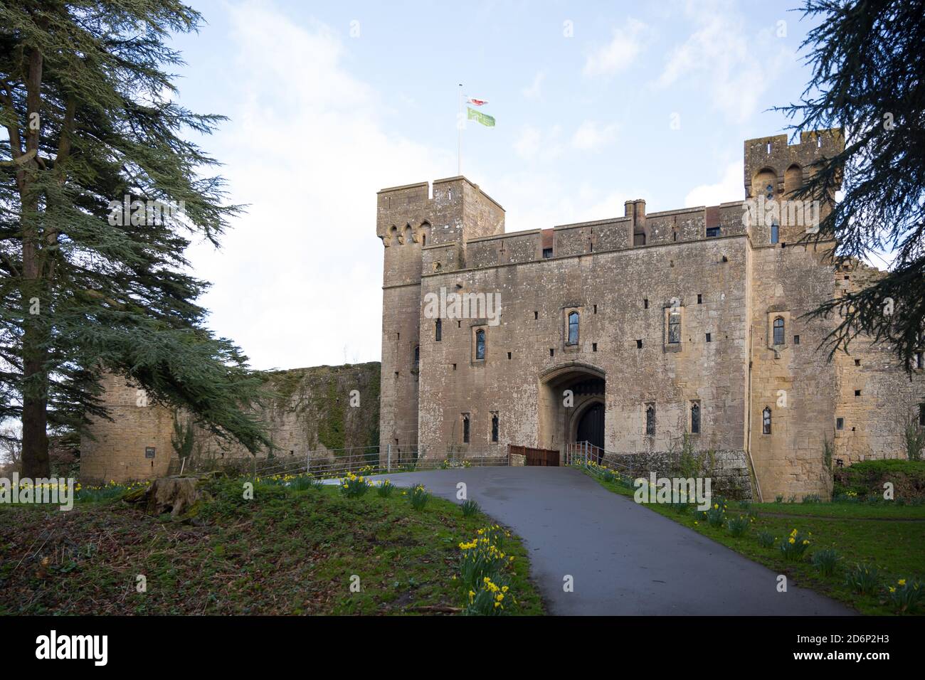 CALDICOT, WALES - MARCH 07: A general view of Calidcot Castle on March ...