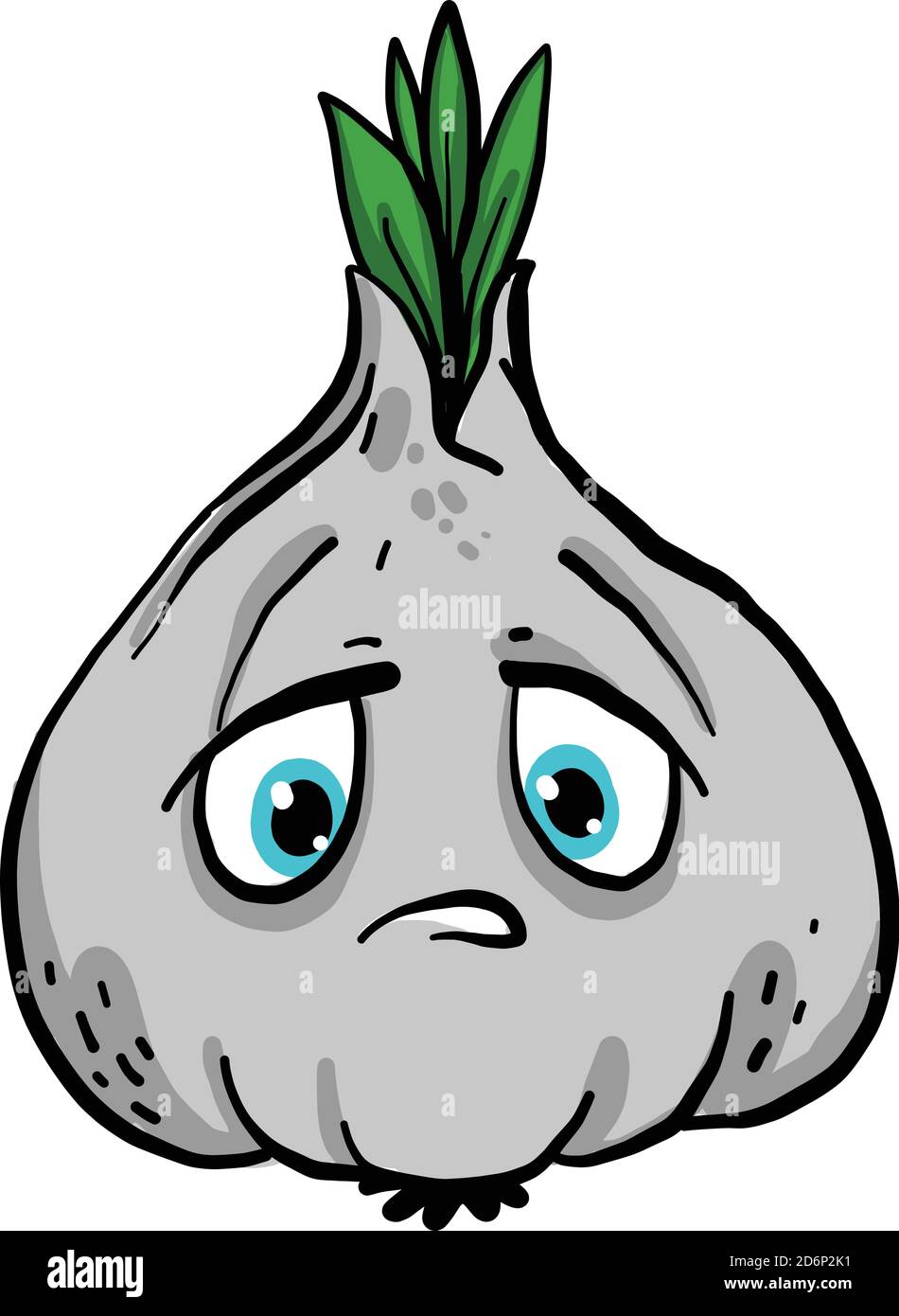 Sad garlic with blue eyes hi-res stock photography and images - Alamy