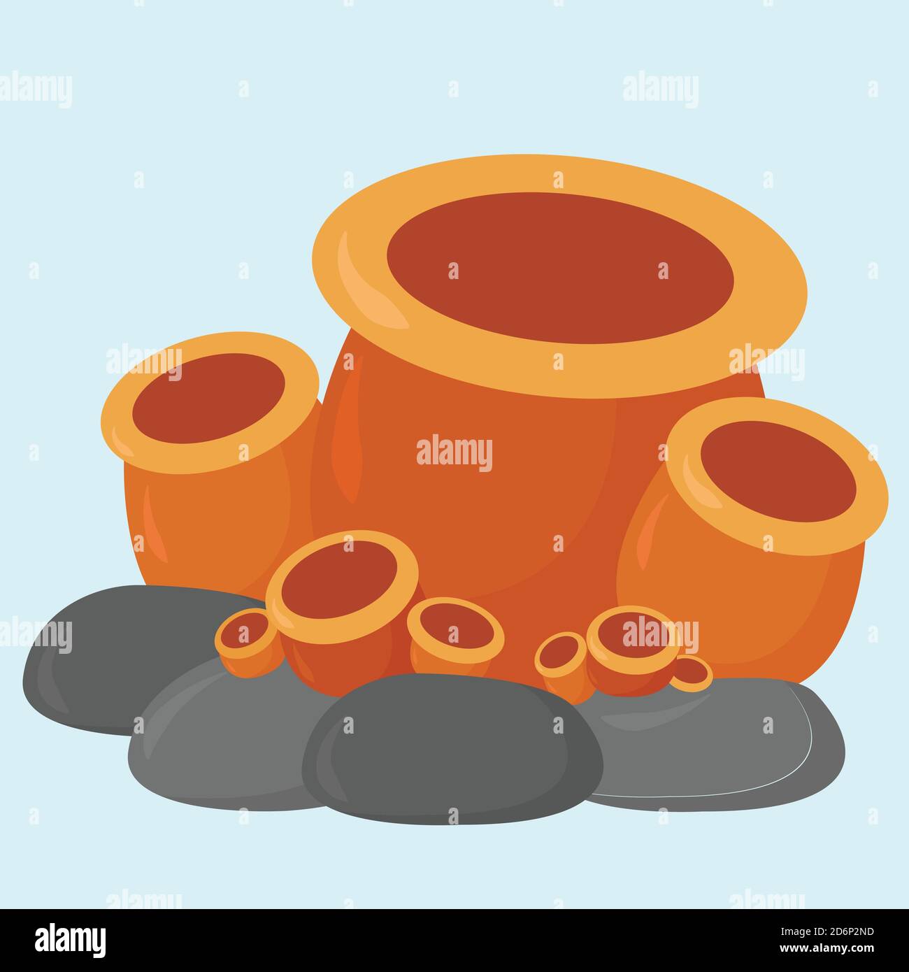 Sponge porifera, illustration, vector on white background Stock Vector ...