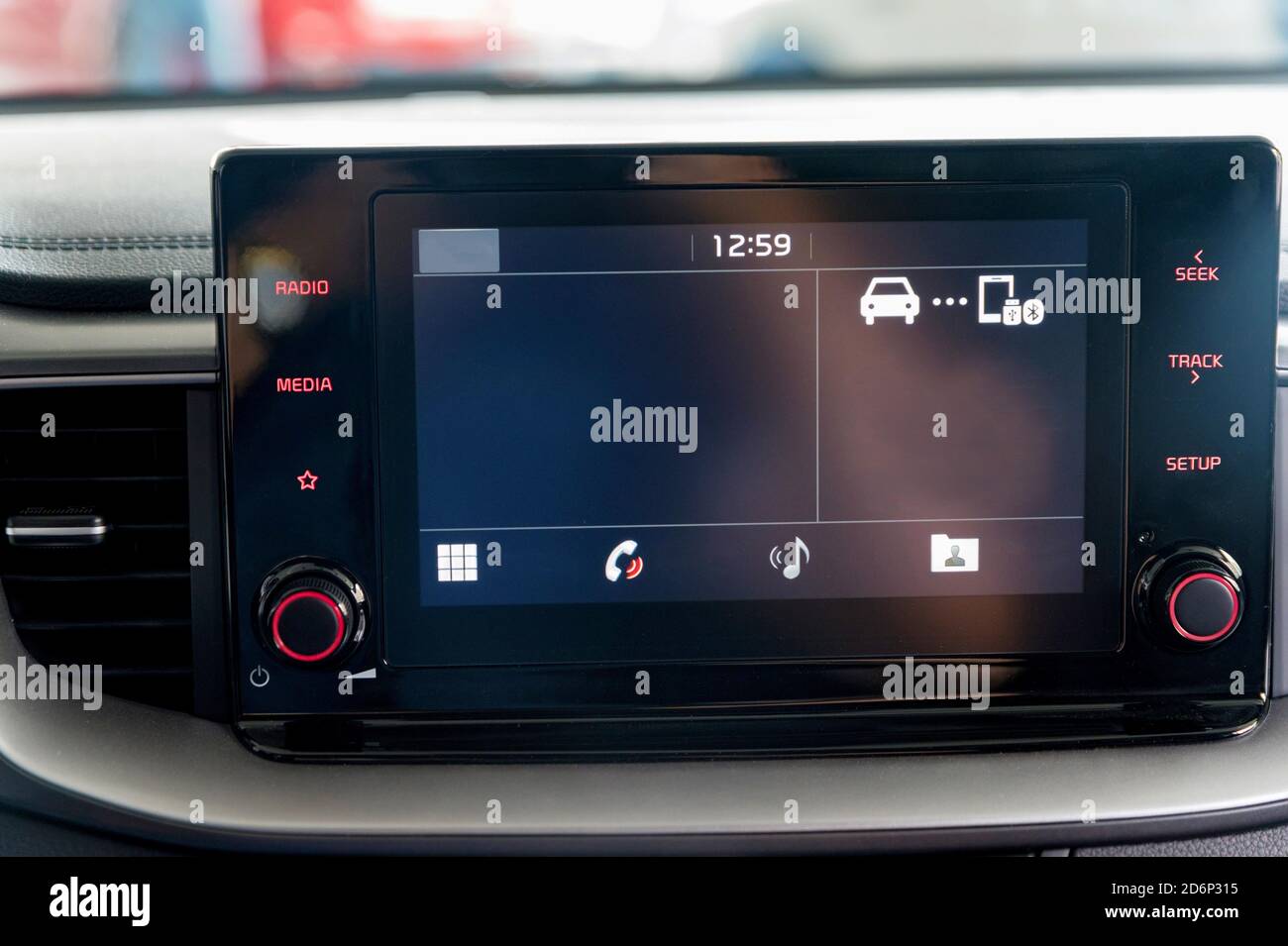 Multimedia system of a modern car. Interior concept Stock Photo - Alamy