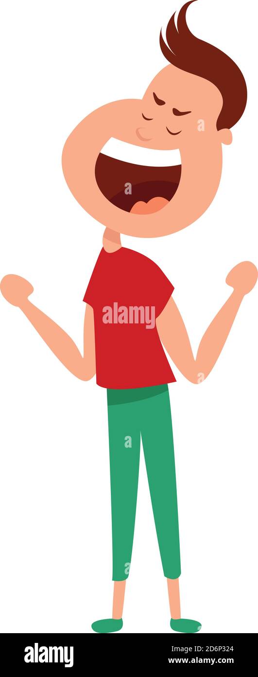 Evil laugh, illustration, vector on white background Stock Vector Image ...