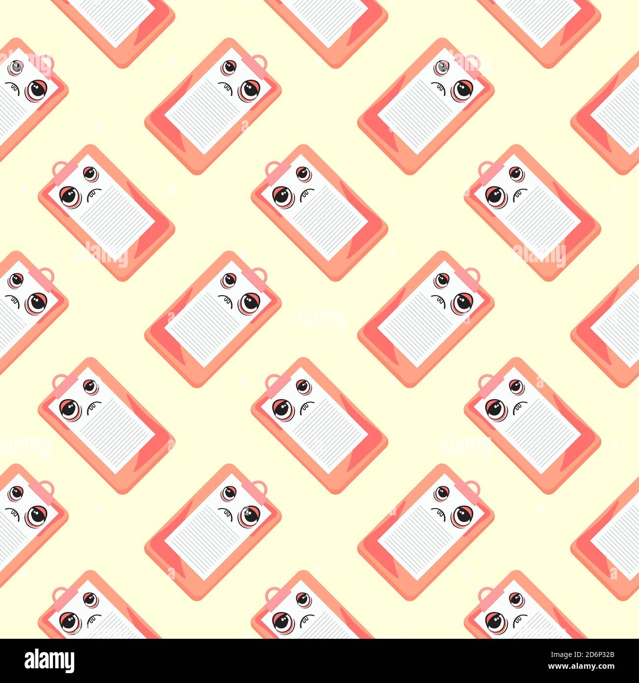 Tired note board, seamless pattern on cream color background Stock ...