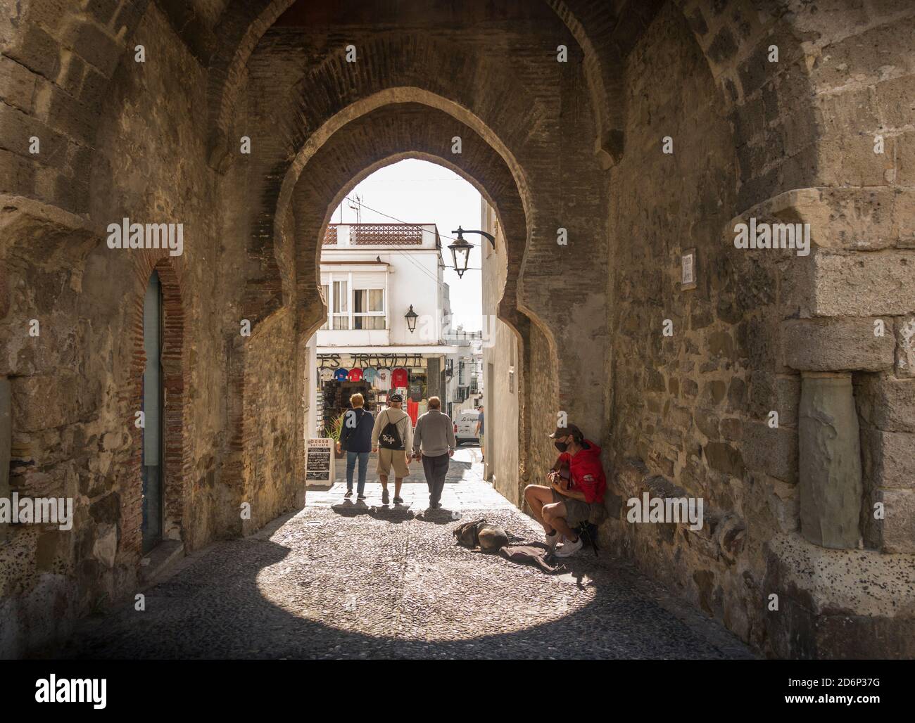 The Jerez Gate, Puerta de Jerez in Tarifa, Costa de la Luz, Andalucia ...
