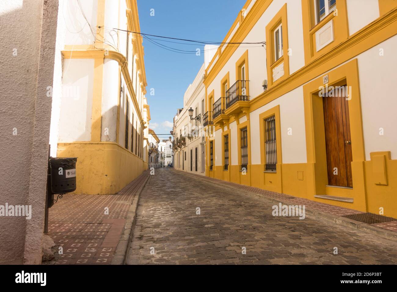 Tarifa Spain. Typical Street View In Tarifa Old Town, Cadiz, Andalusia ...