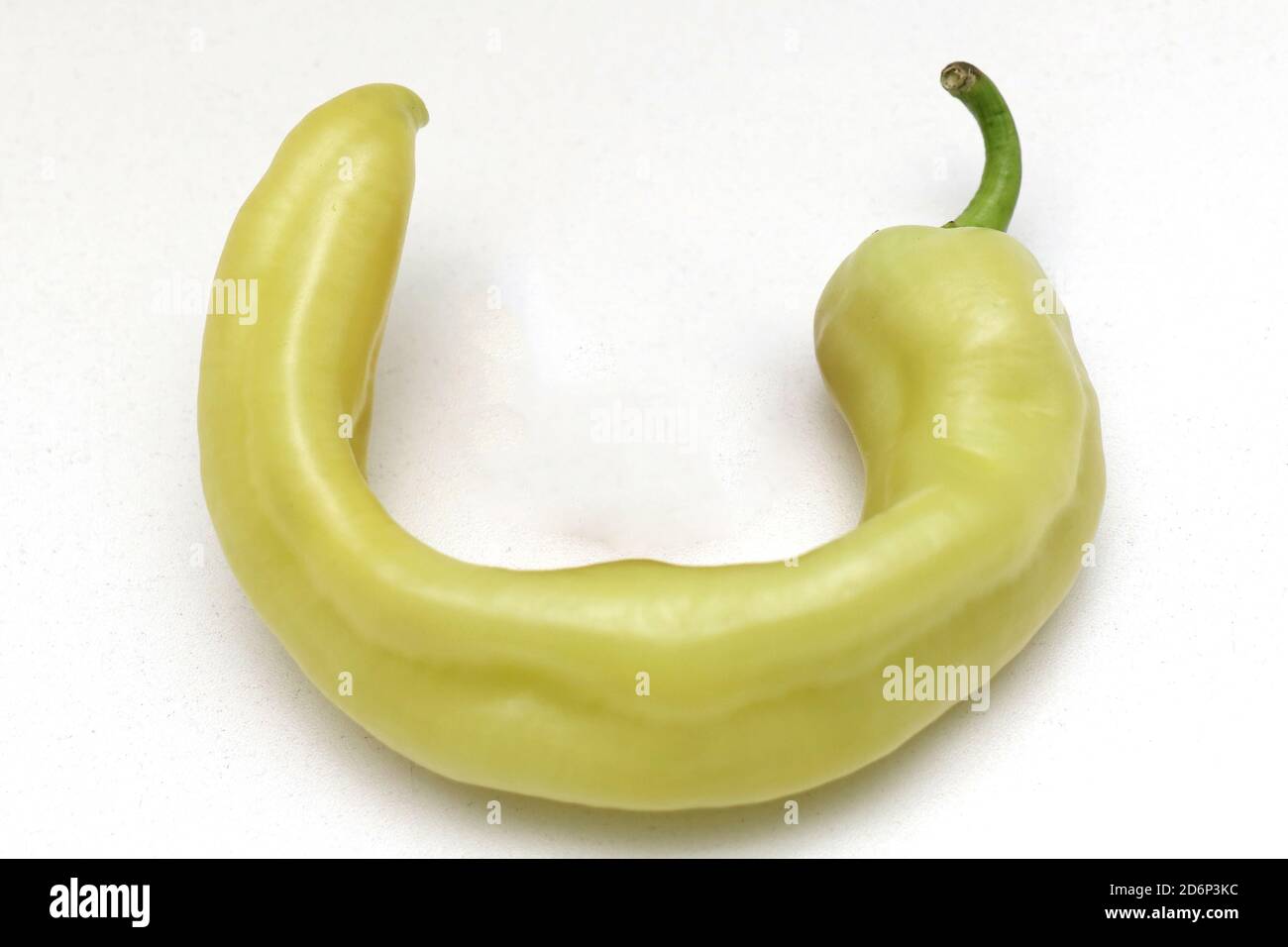 Fresh organic yellow pepper vegetable on white background Stock Photo ...