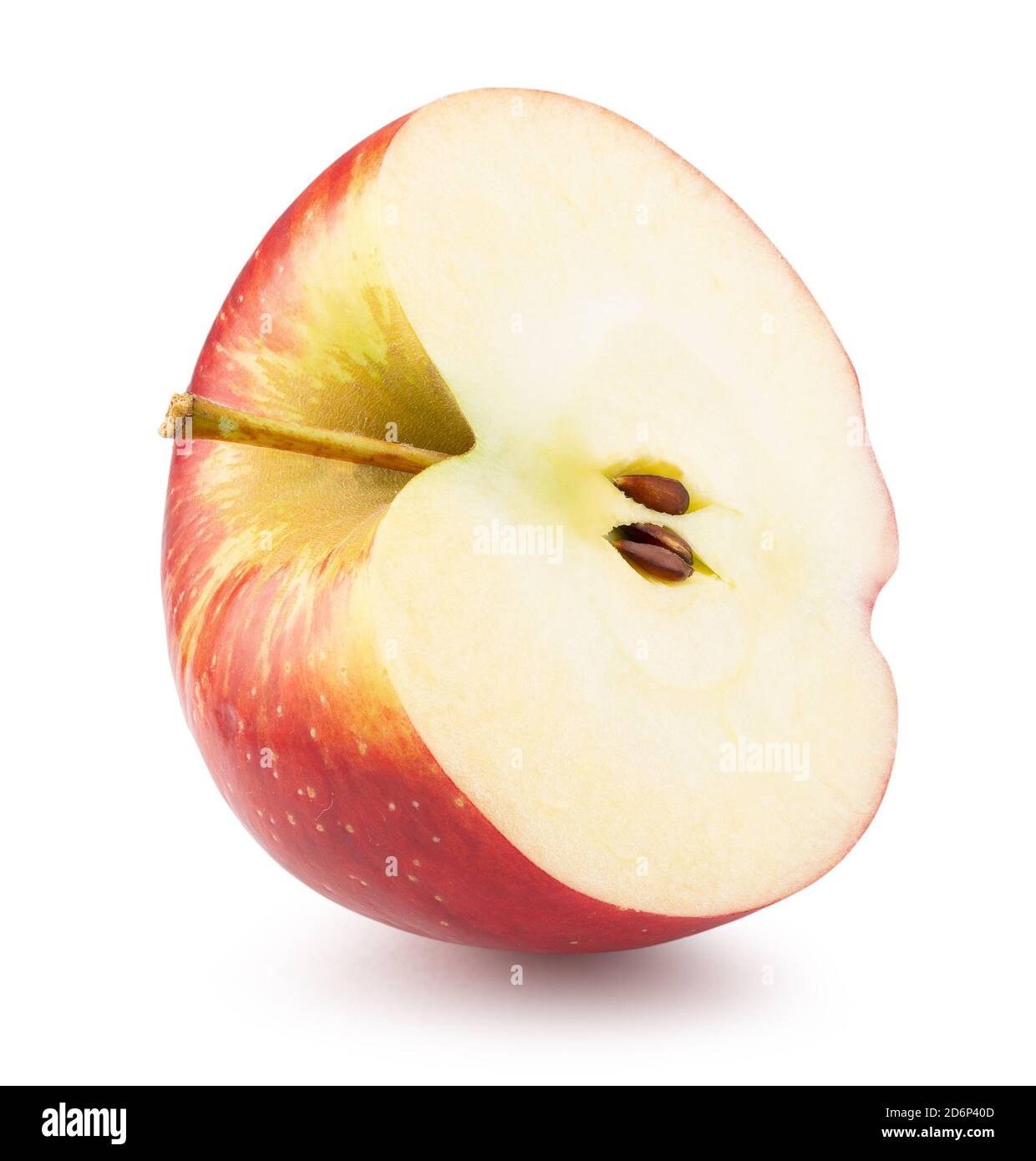 half of red apple isolated on a white background Stock Photo - Alamy
