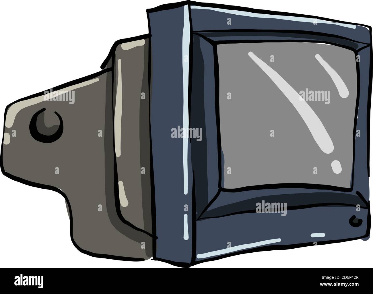 Blue TV, illustration, vector on white background Stock Vector Image ...