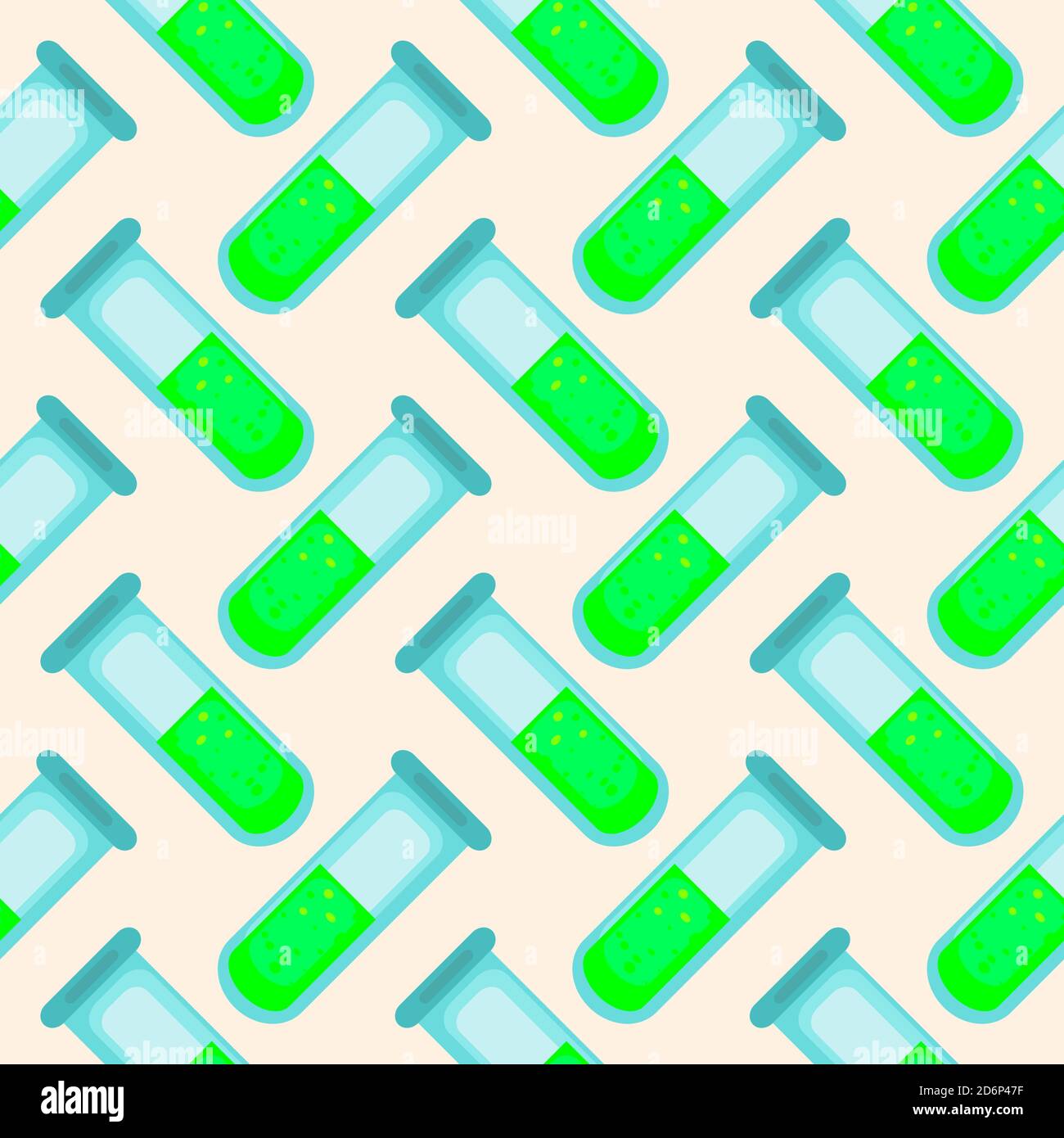 Chemistry flask, seamless pattern on light yellow background Stock ...