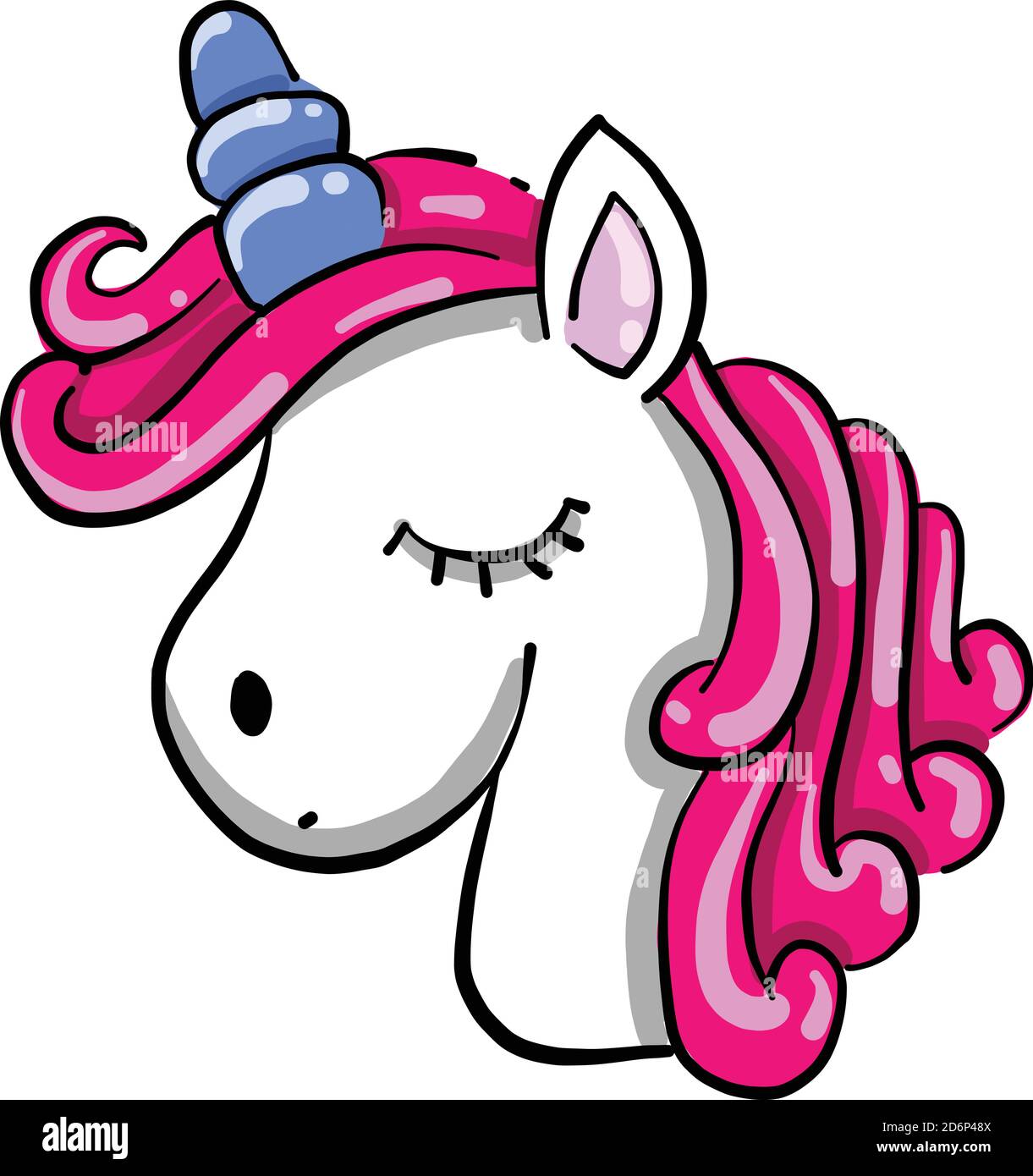 Unicorn on rainbow Stock Vector Images - Alamy