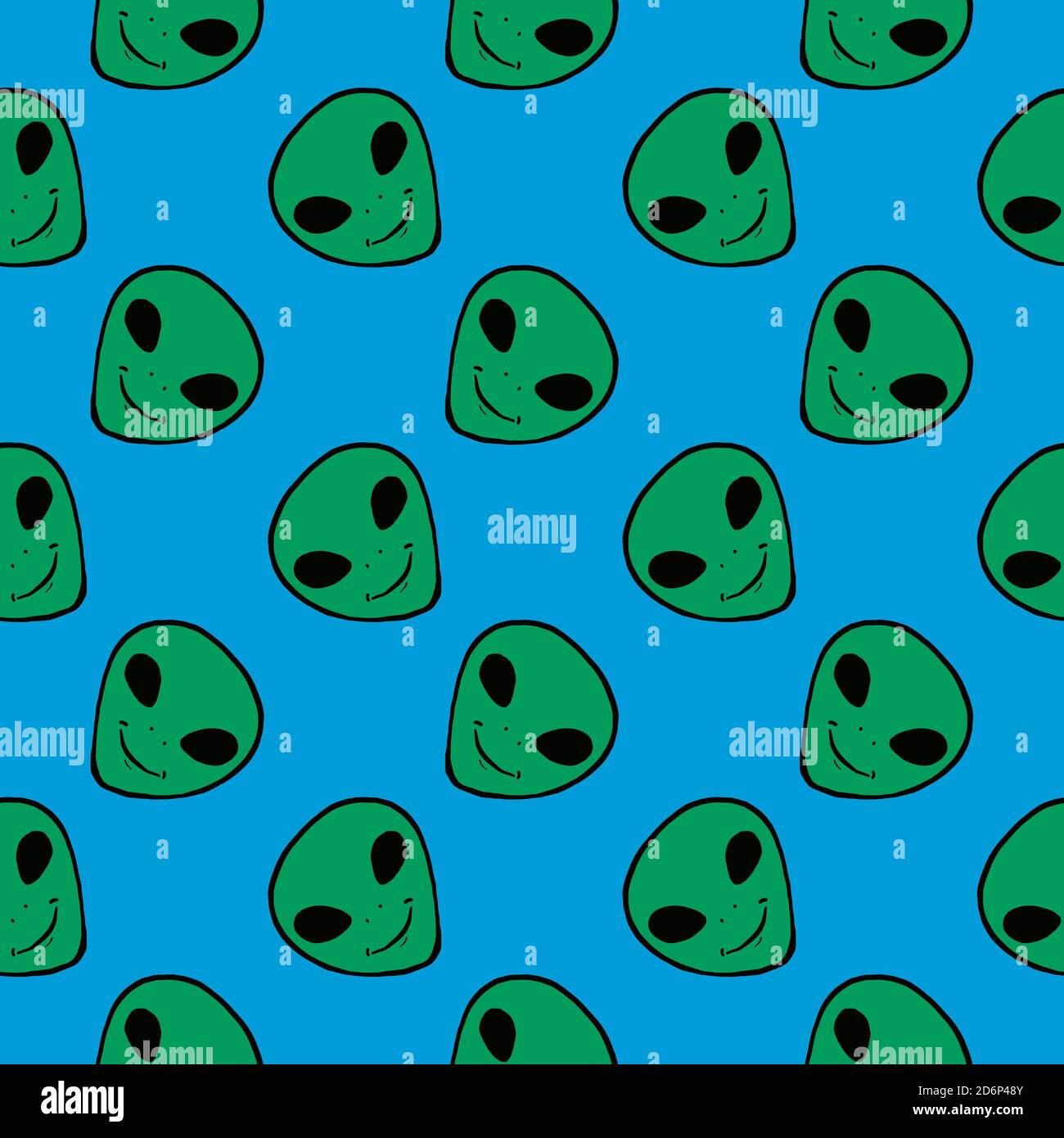 Smiling aliens,seamless pattern on white background Stock Vector Image ...